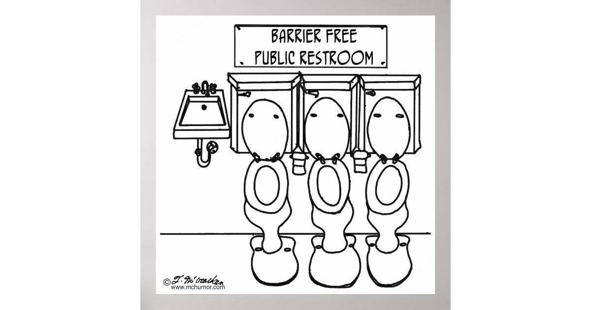 Barrier Free Public Restroom Poster | Zazzle