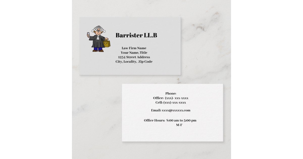 Barrister or Solicitor Business Card | Zazzle