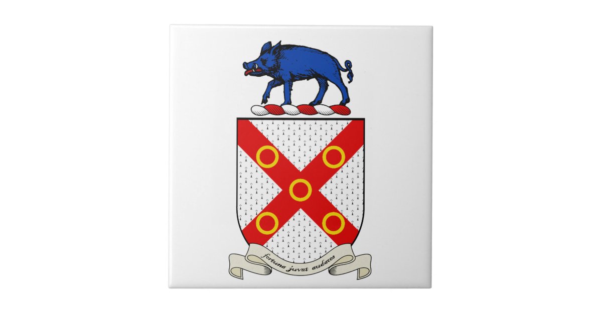 Barron Coat of Arms Tile | Zazzle
