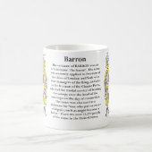 Barron, the origin, meaning and the crest coffee mug | Zazzle