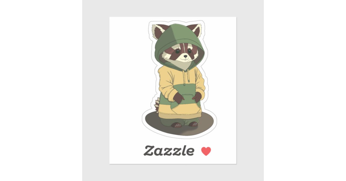 Barron the Raccoon Sticker | Zazzle