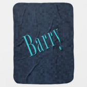 Barry, Name Logo On Blue Mosaic, Swaddle Blanket | Zazzle