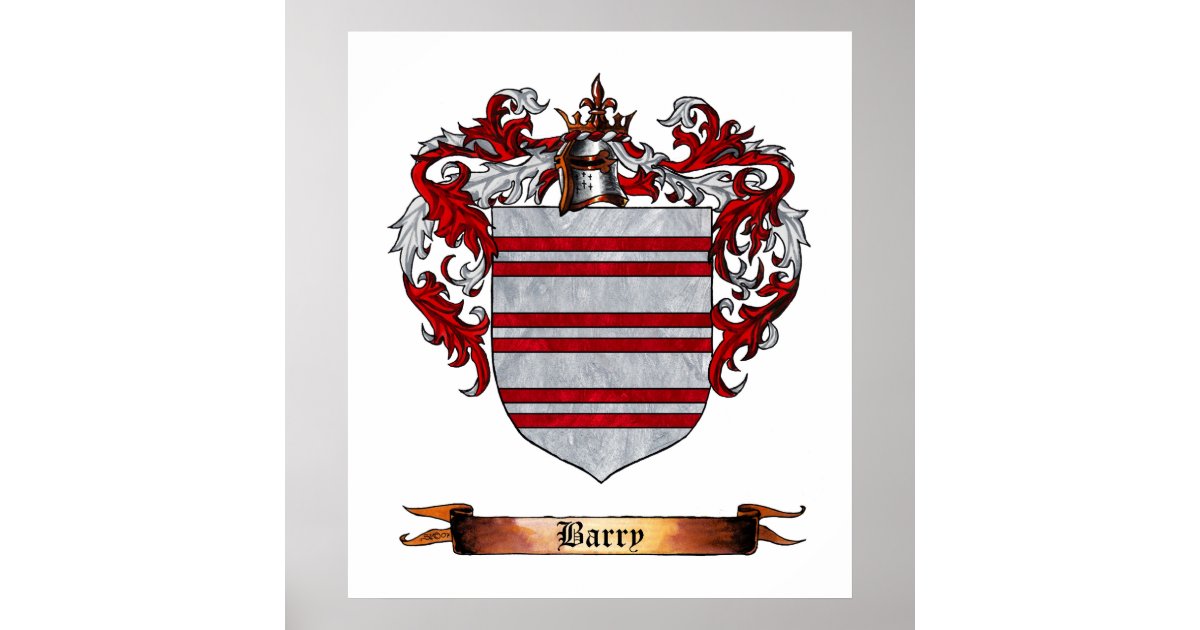 Barry Shield of Arms Poster | Zazzle