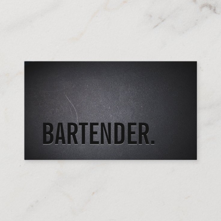 Bartender Bold Text Minimalist Wine Business Card | Zazzle