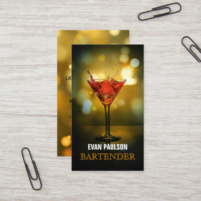 Bartender Business Card | Zazzle