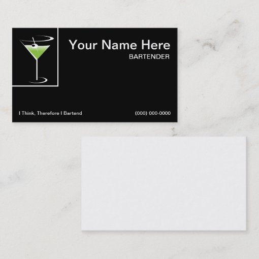 Bartender Business Card | Zazzle