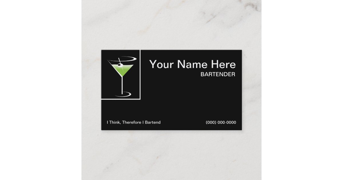 Bartender Business Card | Zazzle