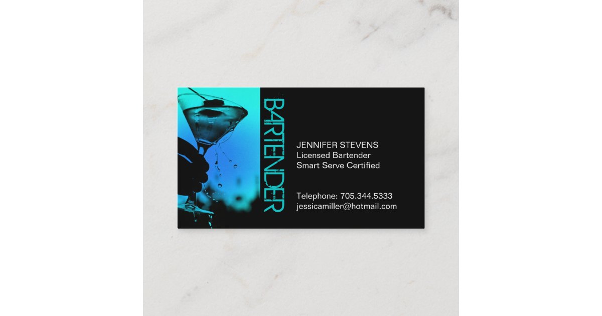 Bartender Business Card | Zazzle