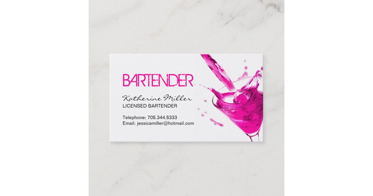 Bartender Business Card | Zazzle