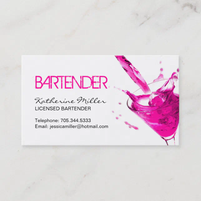 Bartender Business Card | Zazzle