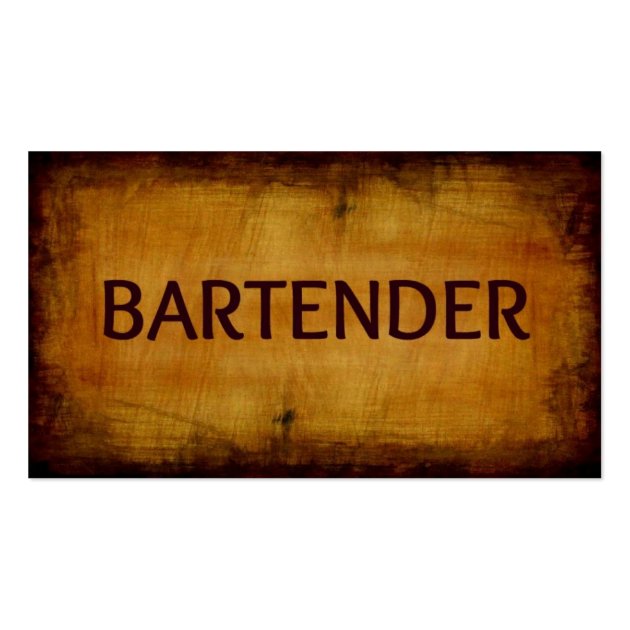 Bartender Business Card