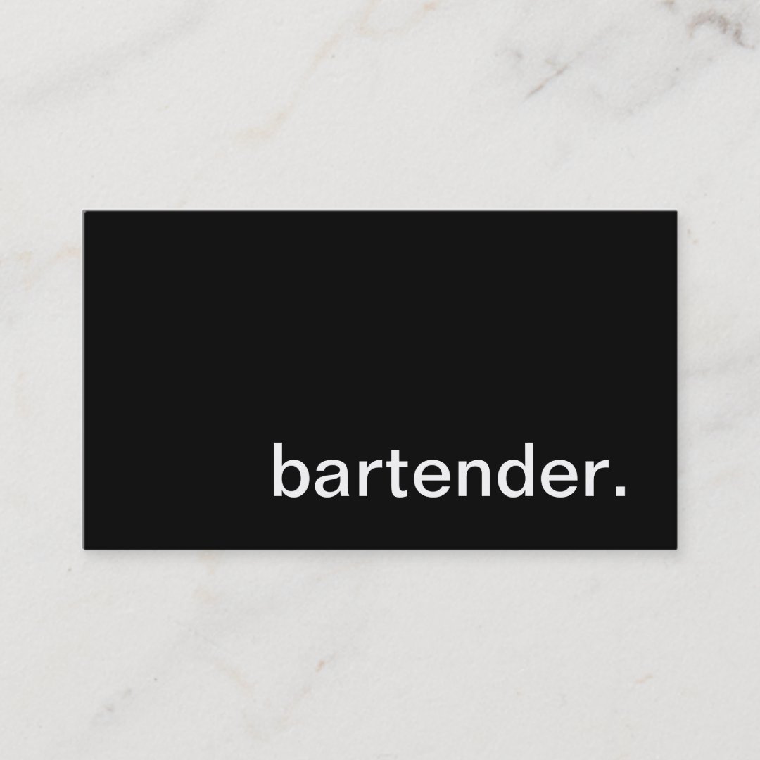 Bartender Business Card | Zazzle