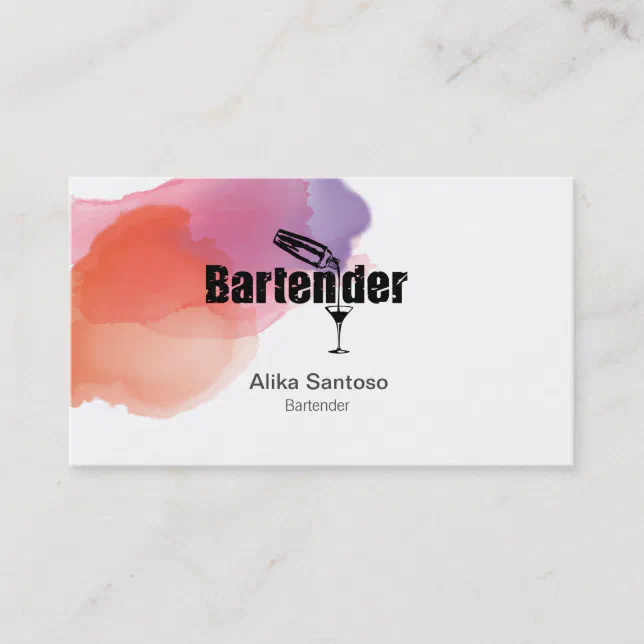 Bartender Business Card | Zazzle