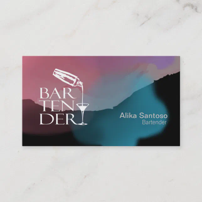 Bartender Business Card | Zazzle