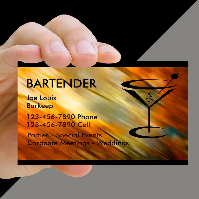 Bartender Business Cards | Zazzle