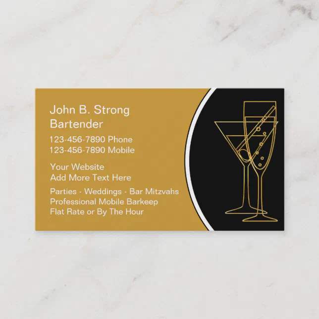 Bartender Business Cards | Zazzle