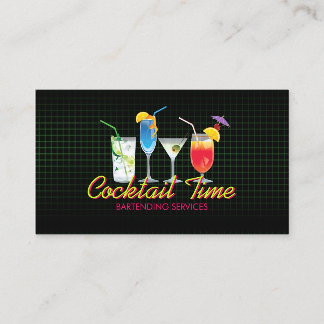Bartender Cocktail Drinks Mixologist business card | Zazzle