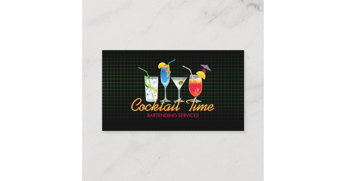 Bartender Cocktail Drinks Mixologist business card | Zazzle