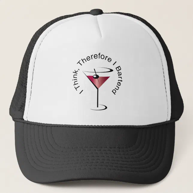 Bartender Martini Cocktail Cap | Zazzle