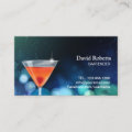 Bartender Nightclub Cocktail Bar Modern Business Card | Zazzle