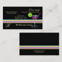 Bartender/Owner Bar Business Card | Zazzle