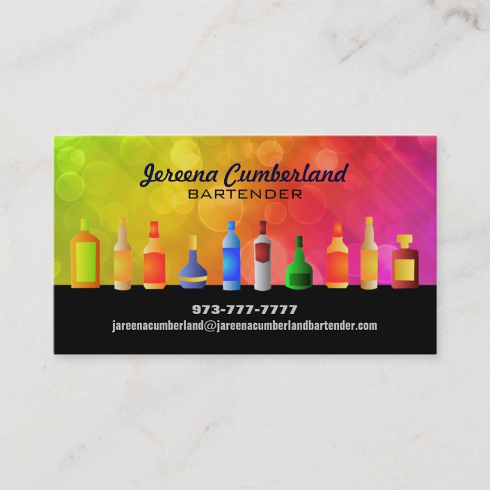Bartending Business Cards | Zazzle