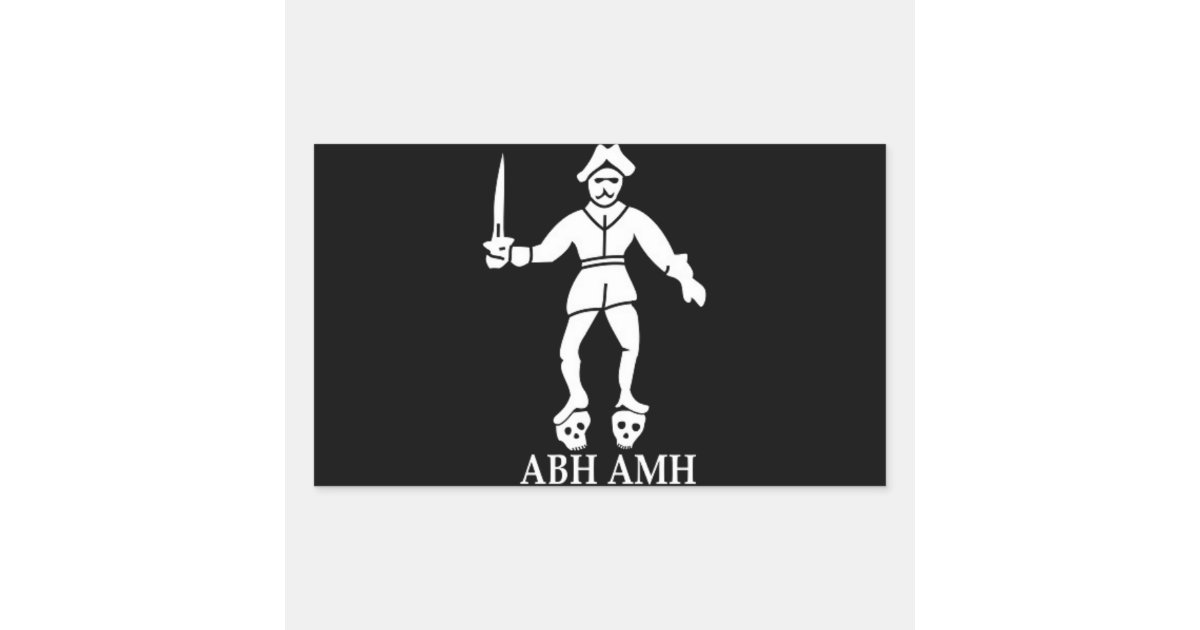 Bartholomew Robert's Pirate Flag Sticker | Zazzle