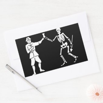 Bartholomew Roberts Pirate Flag Sticker | Zazzle
