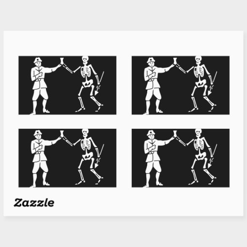 Bartholomew Roberts Pirate Flag Sticker | Zazzle