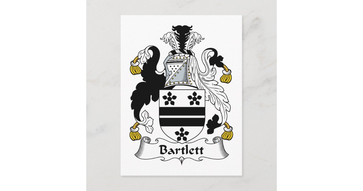 Bartlett Family Crest Postcard | Zazzle