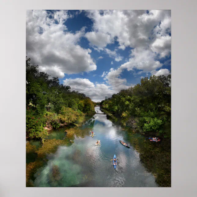Barton Creek Kayaks - Austin Texas Poster | Zazzle