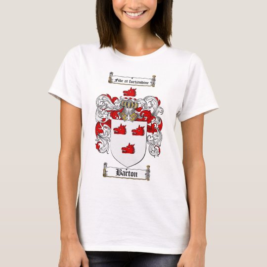 BARTON FAMILY CREST - BARTON COAT OF ARMS T-Shirt | Zazzle.com