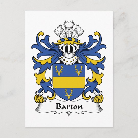 Barton Family Crest Postcard | Zazzle.com
