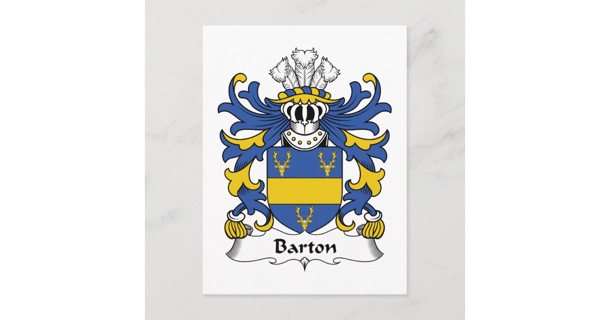 Barton Family Crest Postcard | Zazzle