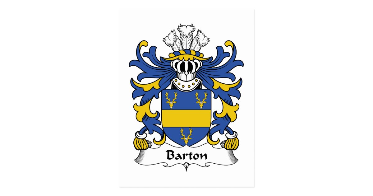 Barton Family Crest Postcard | Zazzle.com