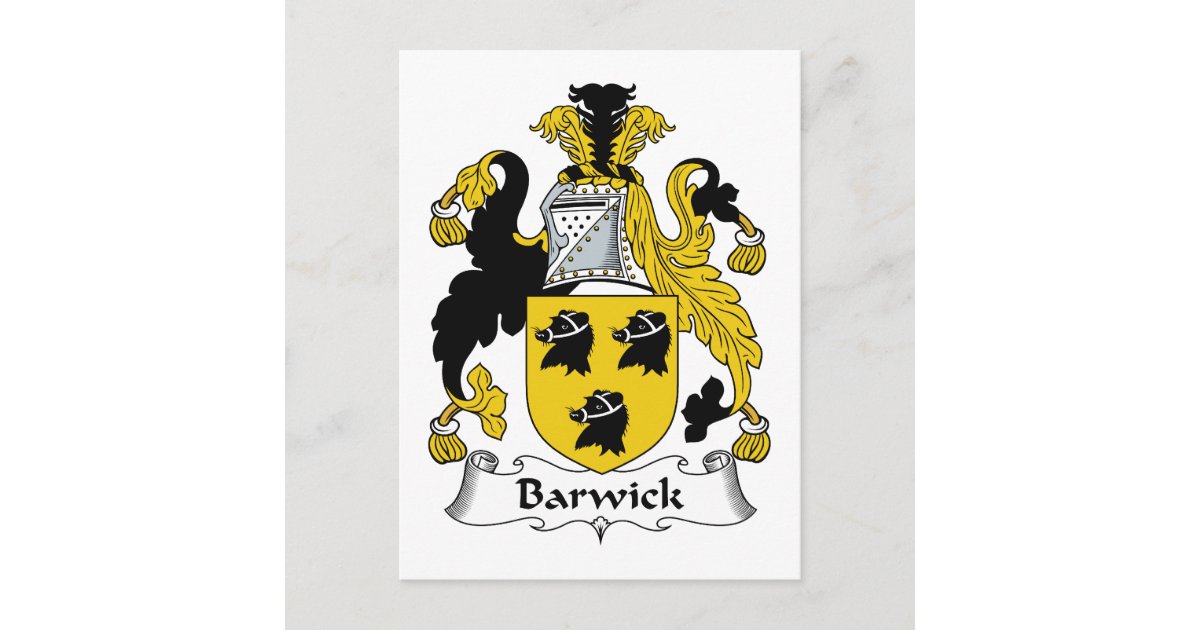 Barwick Family Crest Postcard | Zazzle