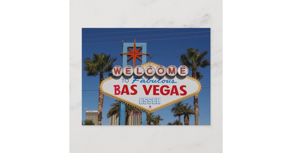 Bas vegas postcard | Zazzle