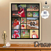 Baseball 11 Photo Collage Personalized Poster | Zazzle
