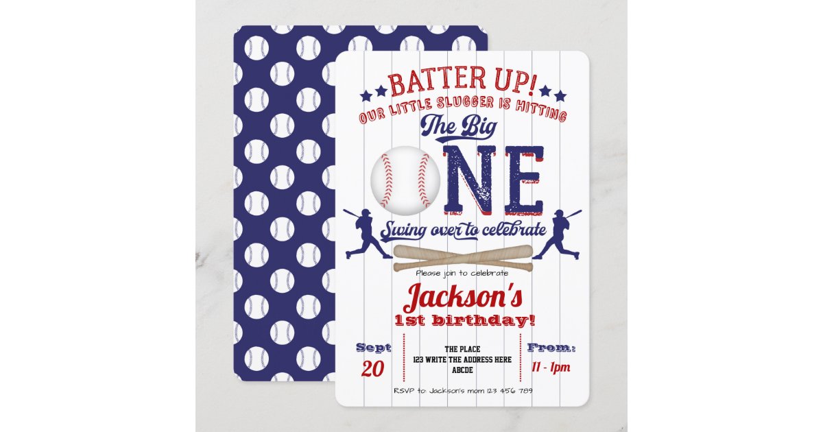 Baseball 1st birthday, Boy 1st birthday Invitation | Zazzle