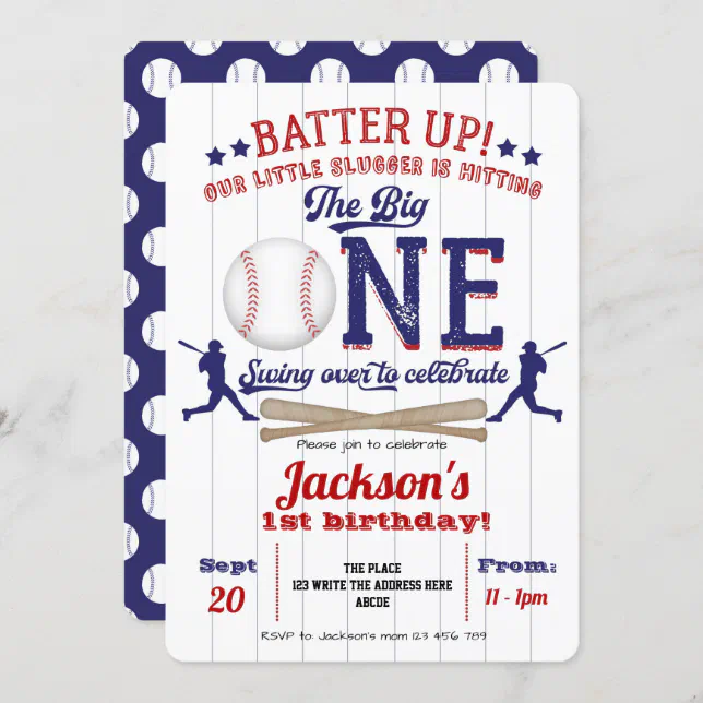 Baseball 1st birthday, Boy 1st birthday Invitation | Zazzle