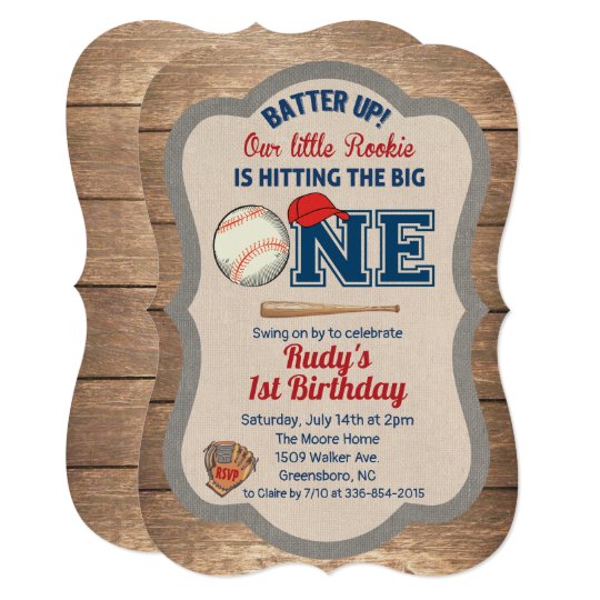 Baseball 1st Birthday Invitation | Zazzle.com
