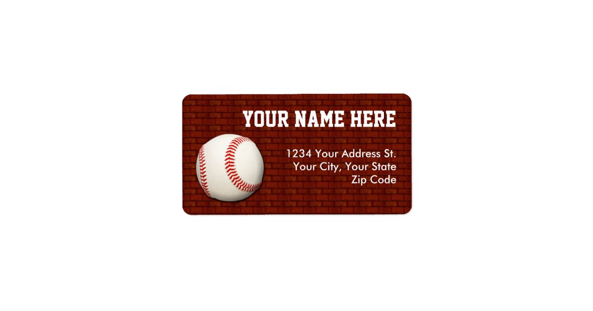 Baseball Address Labels | Zazzle
