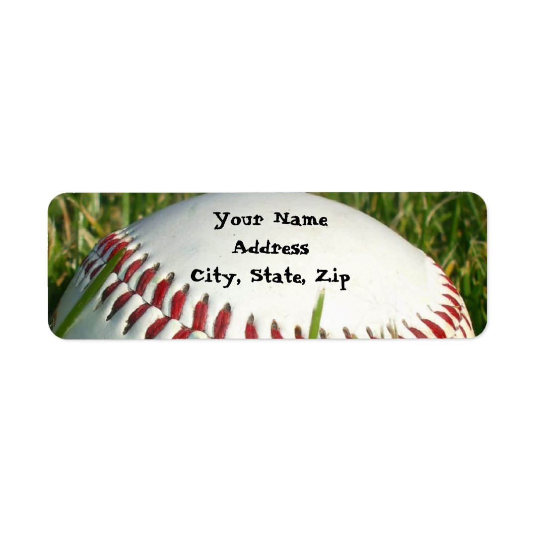 Baseball address labels | Zazzle