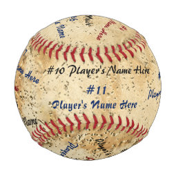 Baseball, ALL Player's Names Baseball Coach Gifts | Zazzle