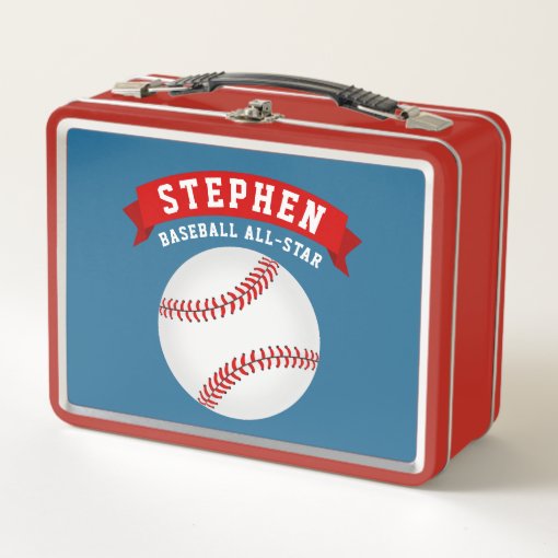 Baseball All-Star Metal Lunch Box | Zazzle