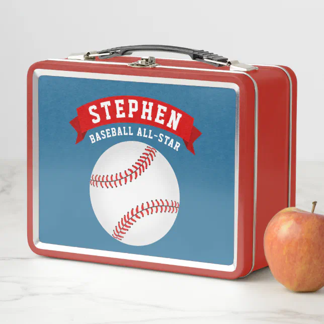 Baseball All-Star Metal Lunch Box | Zazzle