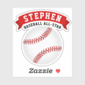 Baseball All-Star Name Sticker | Zazzle