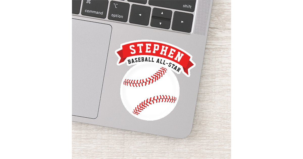 Baseball All-Star Name Sticker | Zazzle