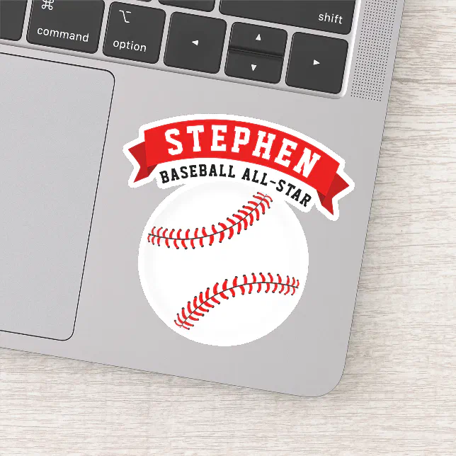 Baseball All-Star Name Sticker | Zazzle