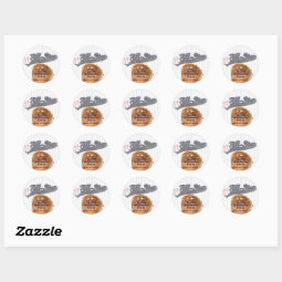 Baseball ALL-STAR Sports Custom Party Favor Classic Round Sticker | Zazzle
